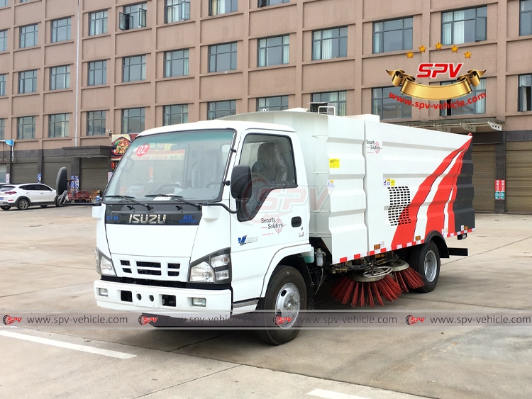 ISUZU Road sweeper, street sweeper, municipal vehicle, sweeping car ...