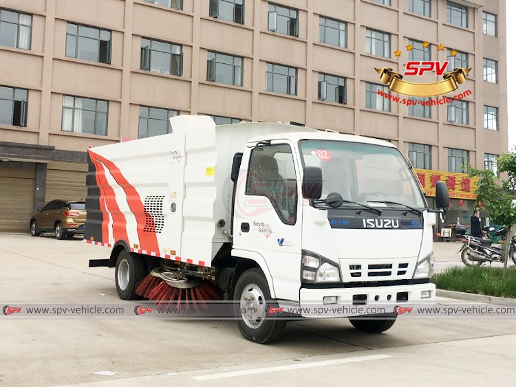ISUZU Road sweeper, street sweeper, municipal vehicle, sweeping car ...