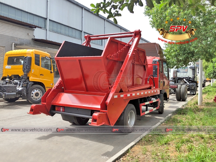 6 CBM Skip Loader Garbage Truck , Garbage Collection Truck, Skip Loader ...