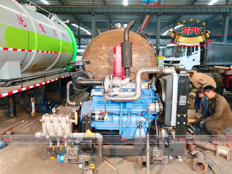 13,500Litres Vacuum Jetting Tank SKD, Vacuum Jet Body Superstructure ...