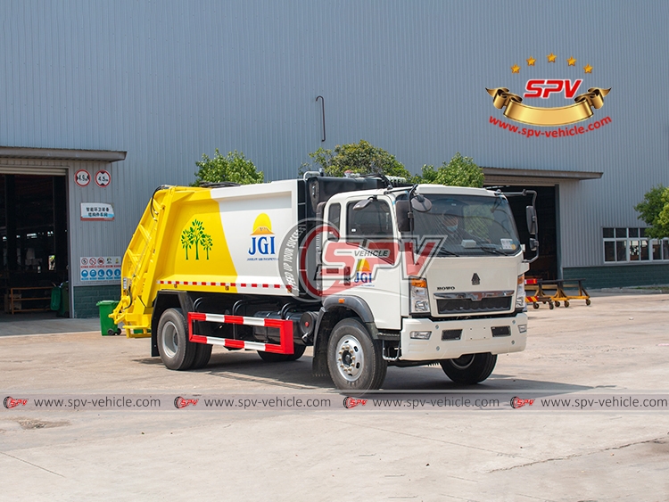 10 m³ Garbage Compactor Truck HOWO, Garbage Collection Truck, Refuse ...