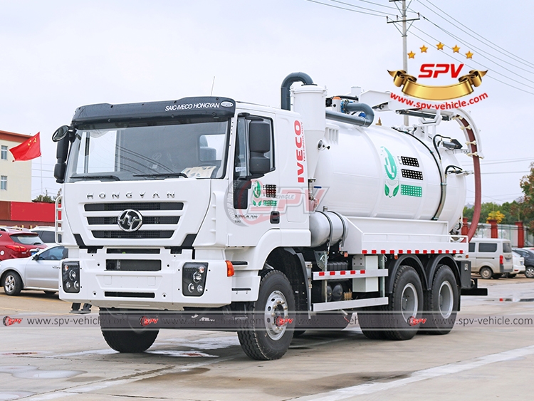 14,000 Litres Combination Sewer Cleaner Truck IVECO, VCombined Vac Jet ...