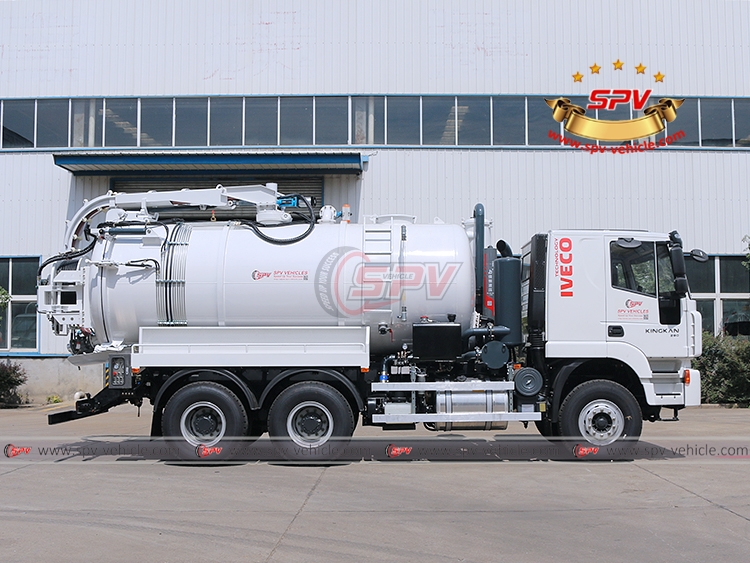 14,000 Litres Combination Sewer Cleaner Truck IVECO, VCombined Vac Jet ...