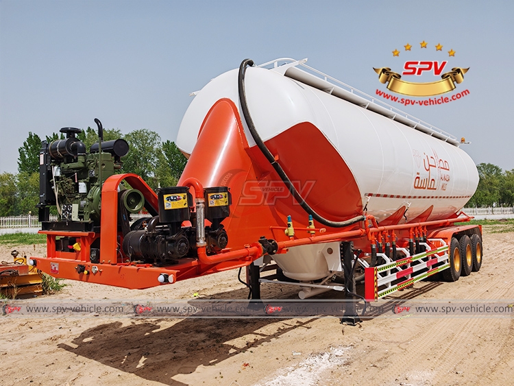 48 CBM Flour Semi-trailer to UAE | Bulk Powder Trailer for Sale | SPV ...