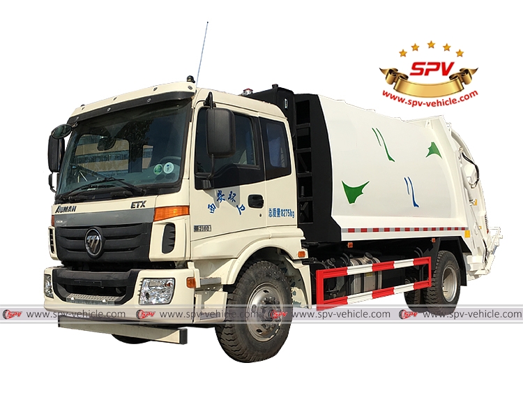 12 CBM Foton Waste Compactor Truck, Garbage Collection Truck, Compactor ...