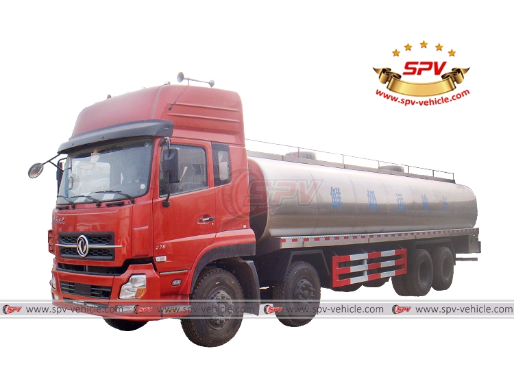 25,000 Litres (6,600 Gallons) Milk Tank Truck, Bulk Milk Collector ...