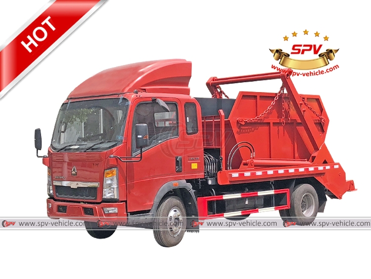 6 CBM Skip Loader Garbage Truck , Garbage Collection Truck, Skip Loader ...