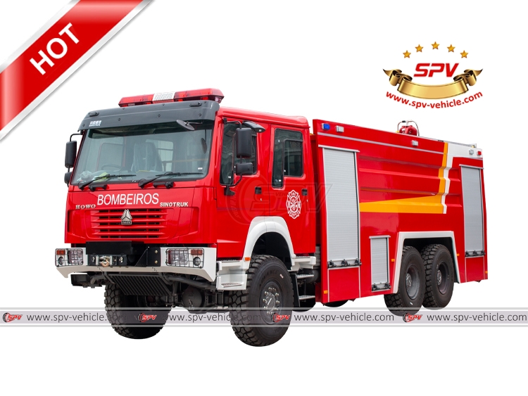 12,000 Litres Off-road Sinotruk Fire Engine, Fire Fighting Truck, Fire ...