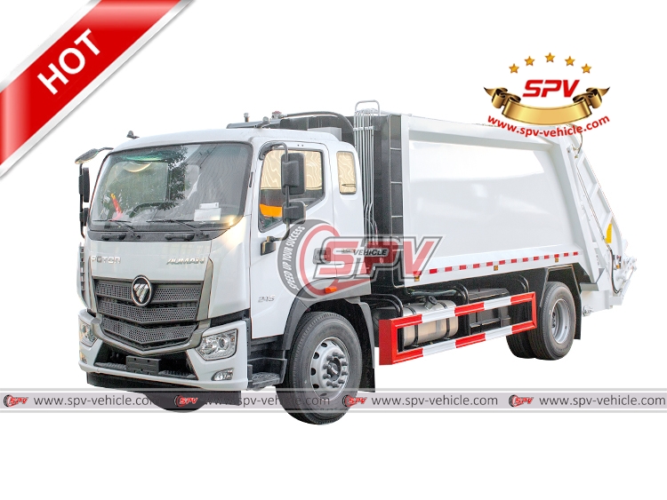 12 m³ Garbage Collection Truck, Trash Compactor Truck, Rear Loader ...